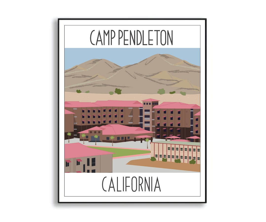 Camp Pendleton Poster, Duty Station Tracker, Marines Base Poster - Etsy