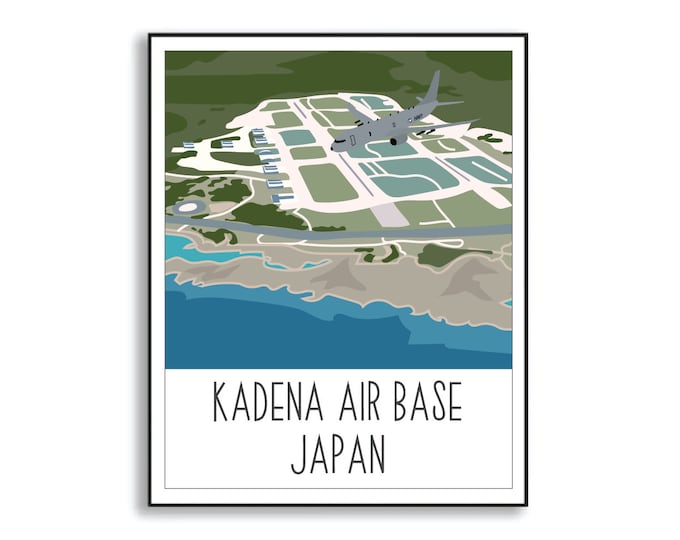 Kadena Air Force Base Poster, Kadena Air Base Japan Poster, Kadena Air ...