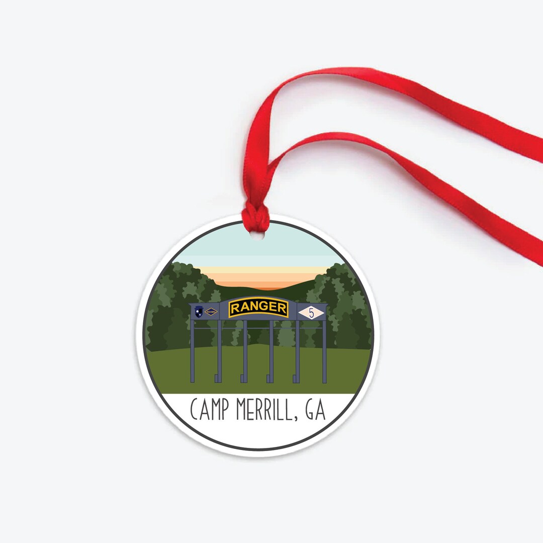 Camp Merrill Ornament, Georgia Military Base Ornament, Army Ranger Gift ...