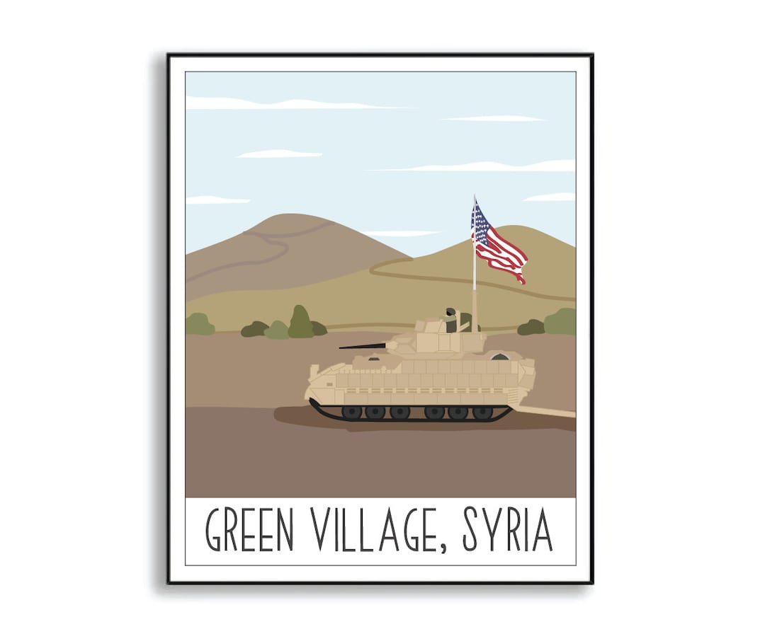 Green Village Syria Military Base Print, Deployment Gift - Etsy