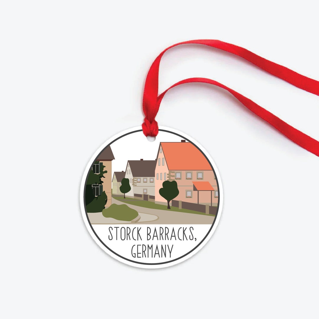 Stork Barracks Ornament, Illesheim Kaserne Army Base Ornament, Stork ...