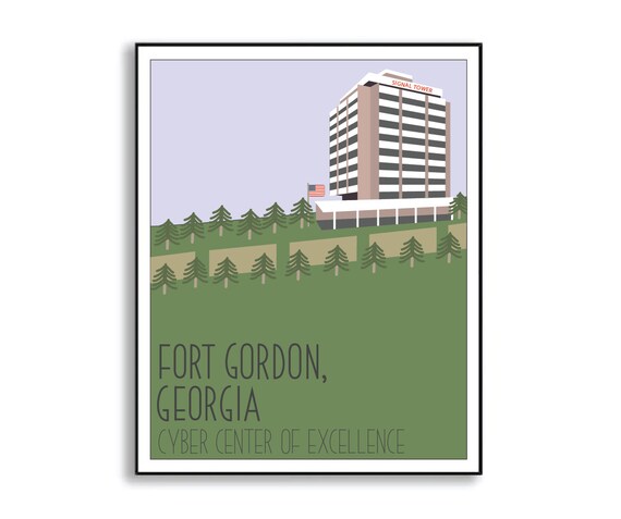 Fort Gordon Georgia Military Base Illustration | Etsy