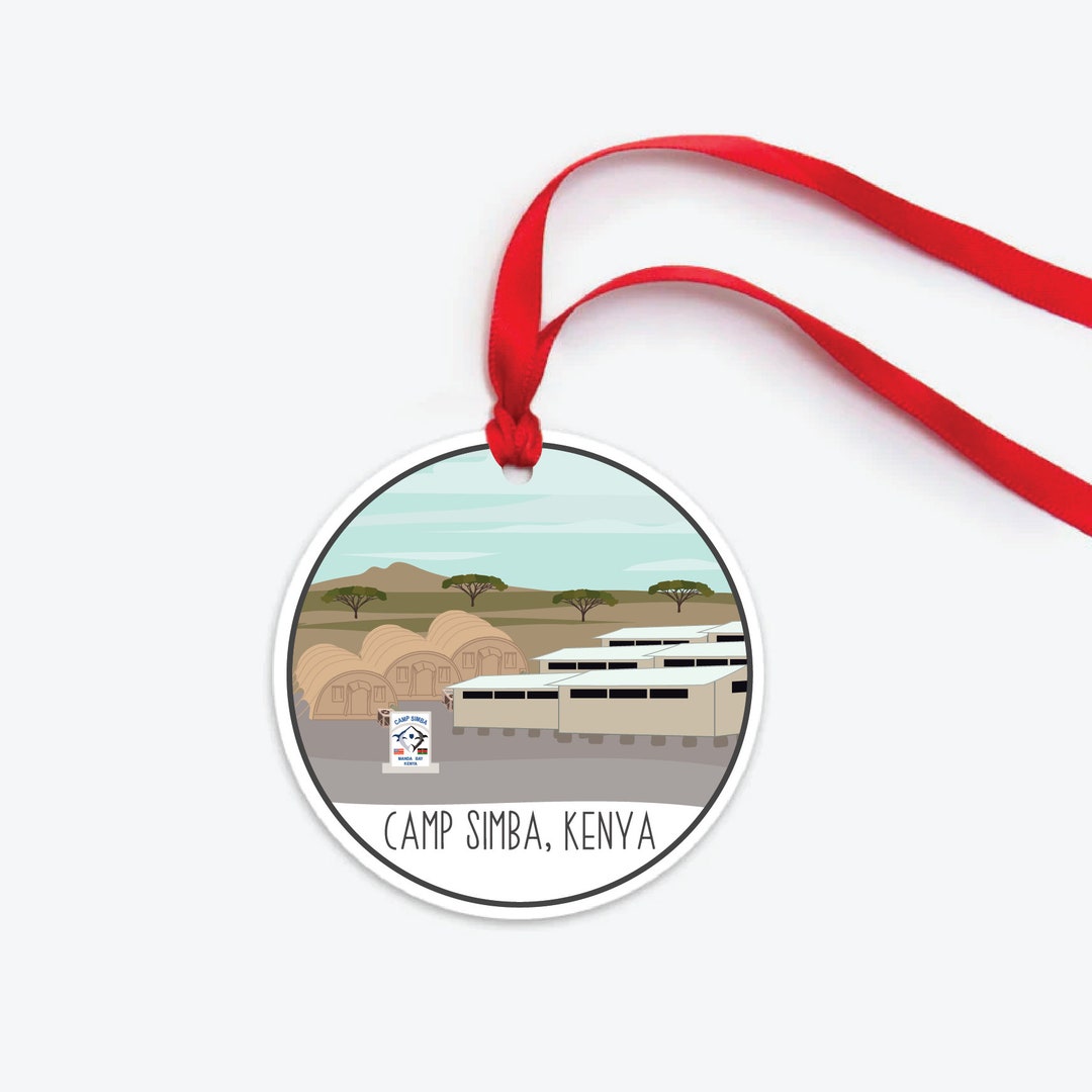 Camp Simba Ornament, Africa Military Base Christmas Ornament, Camp ...