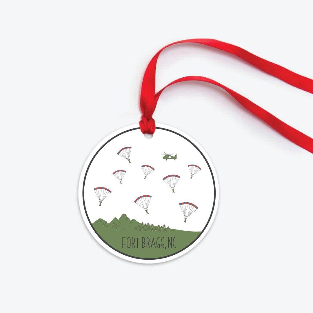 Fort Bragg Ornament, Collectible Duty Station Ornament, Airman PCS Gift ...