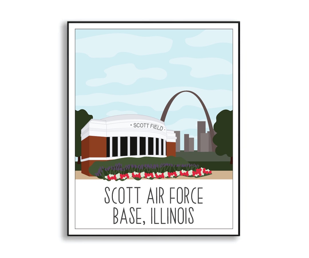 Scott Air Force Base Poster, Scott AFB Collectible Duty Station Print ...