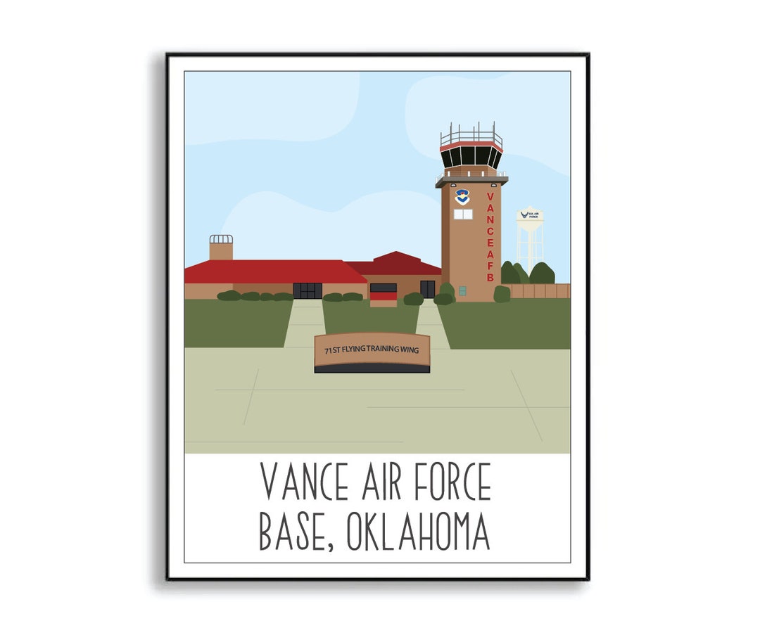 Vance AFB Poster, Vance Air Force Base Print, Oklahoma Air Force Base ...