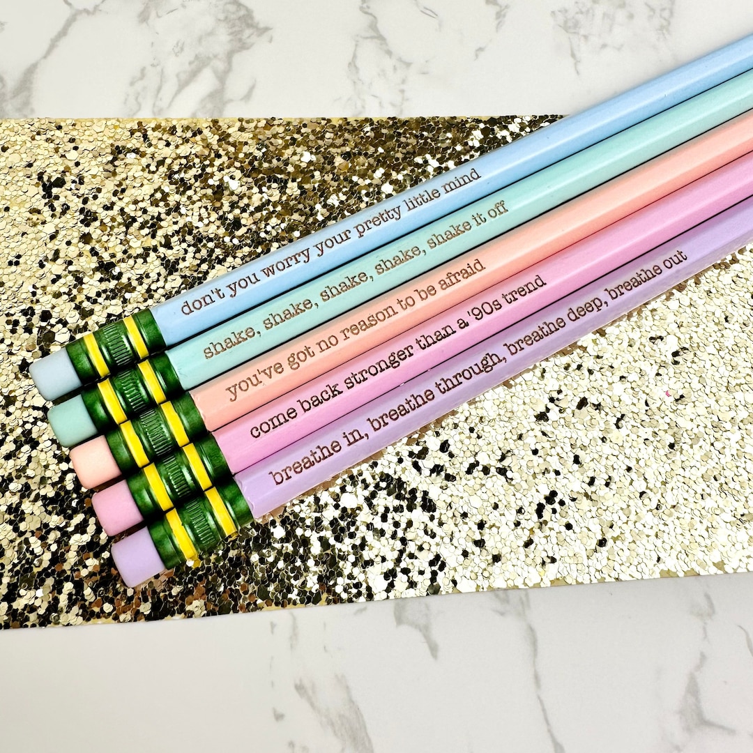 Taylors Engraved Pencils, Custom Pencils, Eras Merch, Pastel Pencils ...