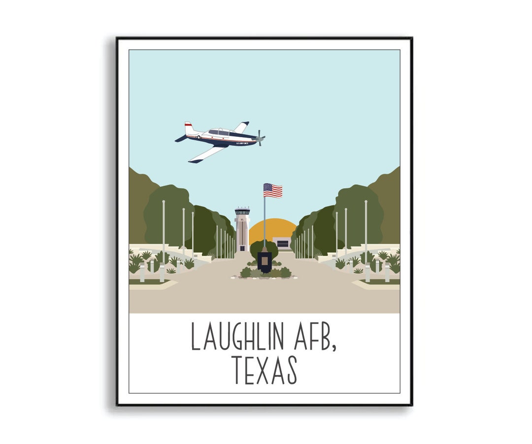 Laughlin Air Force Base Poster, Texas Military Art Print - Etsy