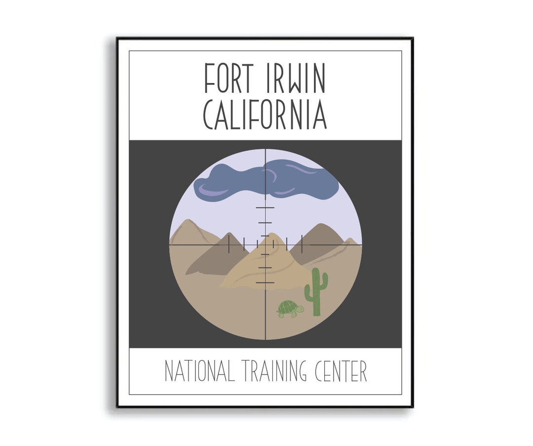 Fort Irwin Poster, Duty Station Sign, National Training Center Print ...