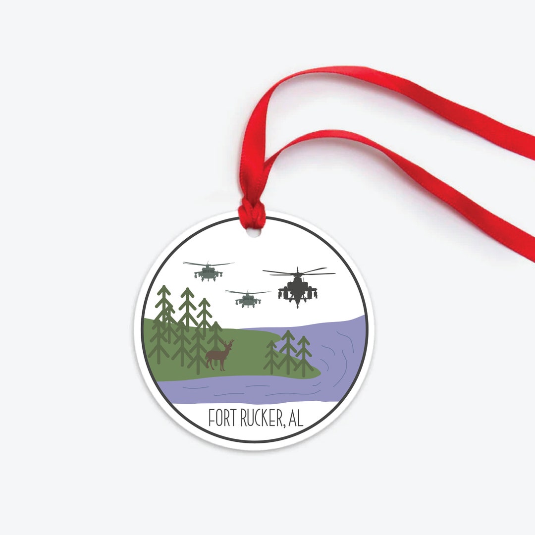 Fort Rucker Army Base Ornament, Collectible Duty Station Ornament, PCS ...