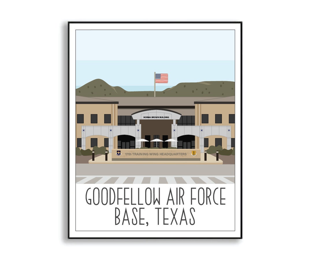 Goodfellow Air Force Base Art Print, Goodfellow AFB Texas Poster, Air ...