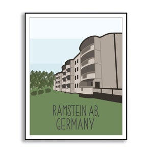 Ramstein Air Base Poster, Germany Military Art, Duty Station Sign - Etsy