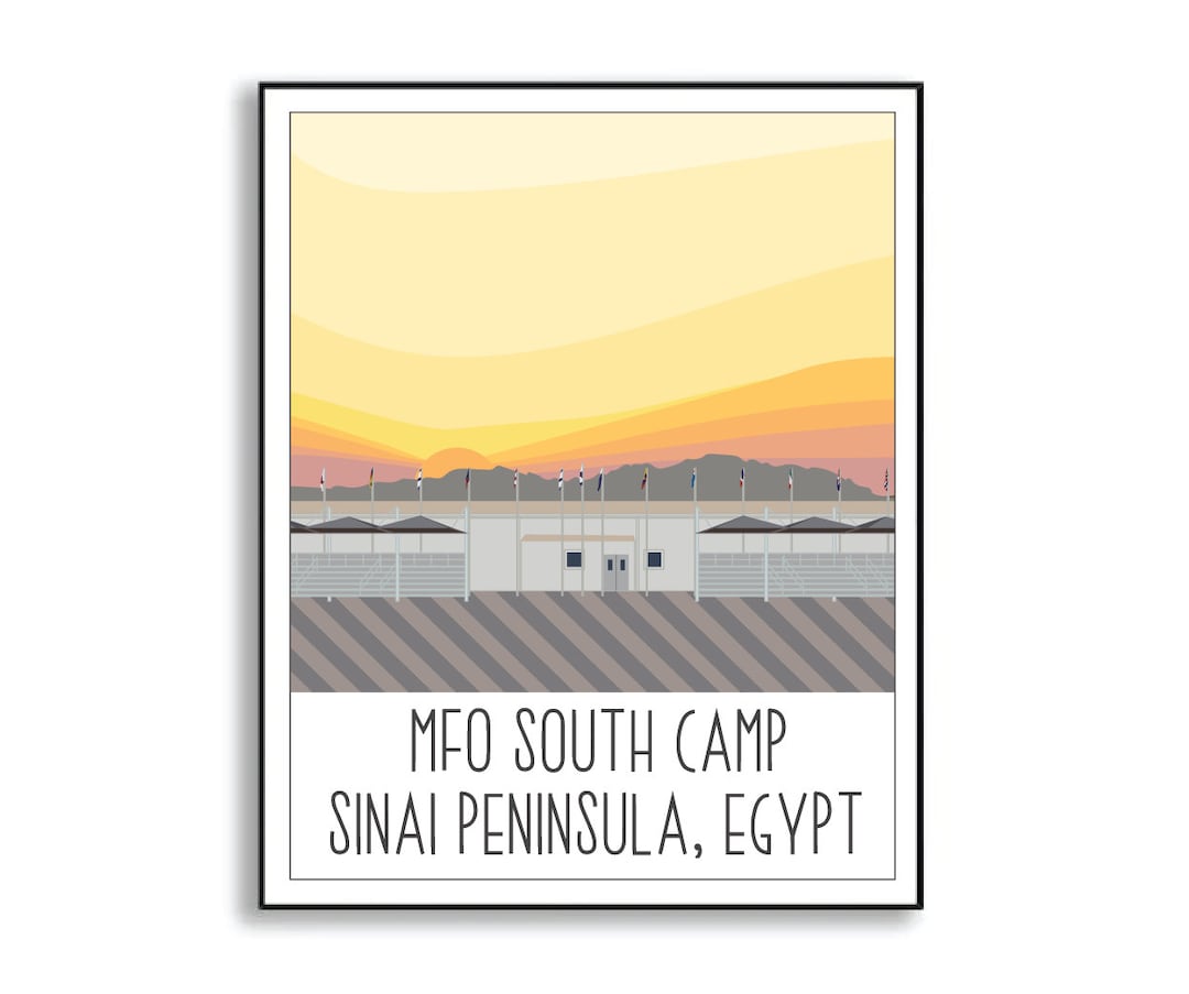 MFO South Camp Sinai Peninsula Art Print, Military Base Illustration - Etsy