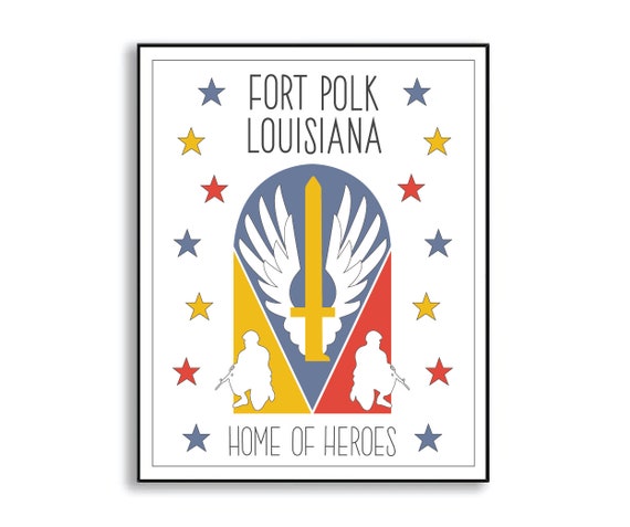 Fort Polk Louisiana Military Base Illustration | Etsy