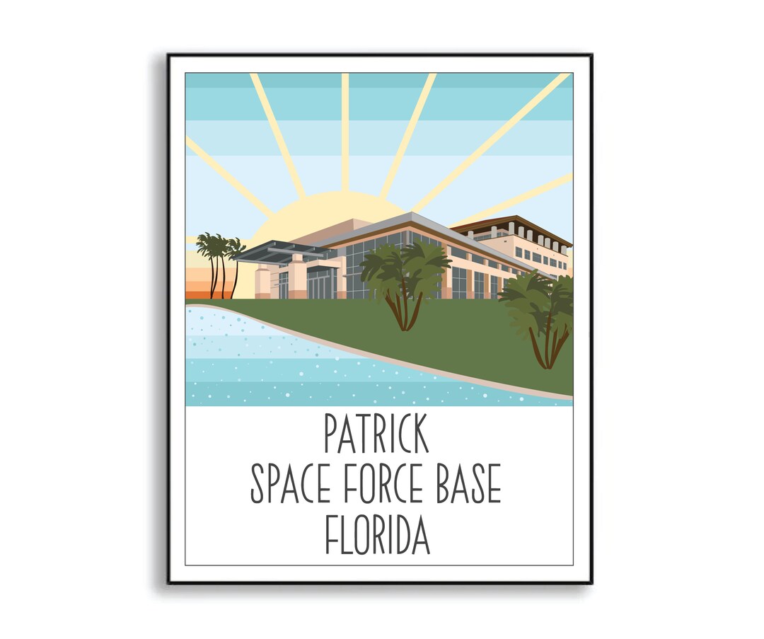 Patrick Space Force Base Print, Military Art, Duty Station Gift - Etsy