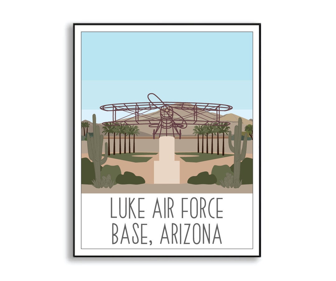 Luke Air Force Base Art Print, Luke AFB Duty Station Sign, Luke AFB ...