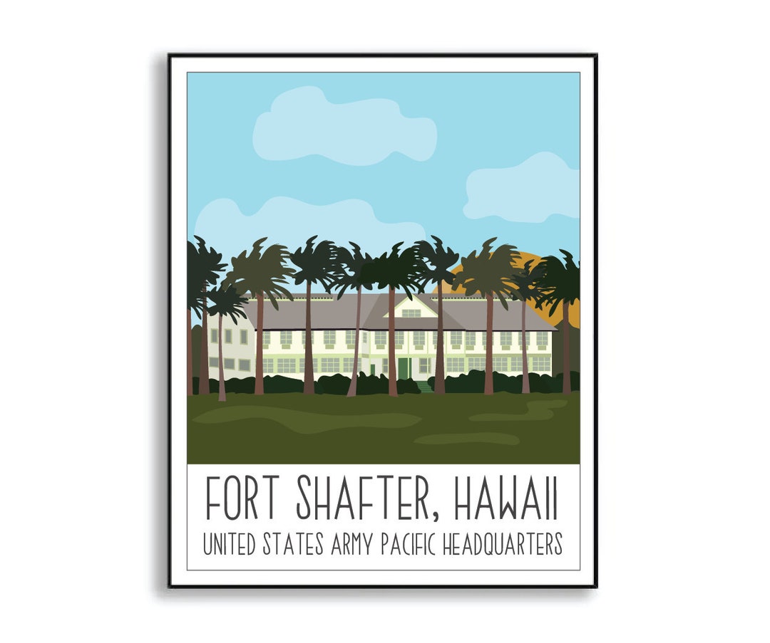 Fort Shafter Poster, Fort Shafter Hawaii Duty Station Sign, Army Base ...