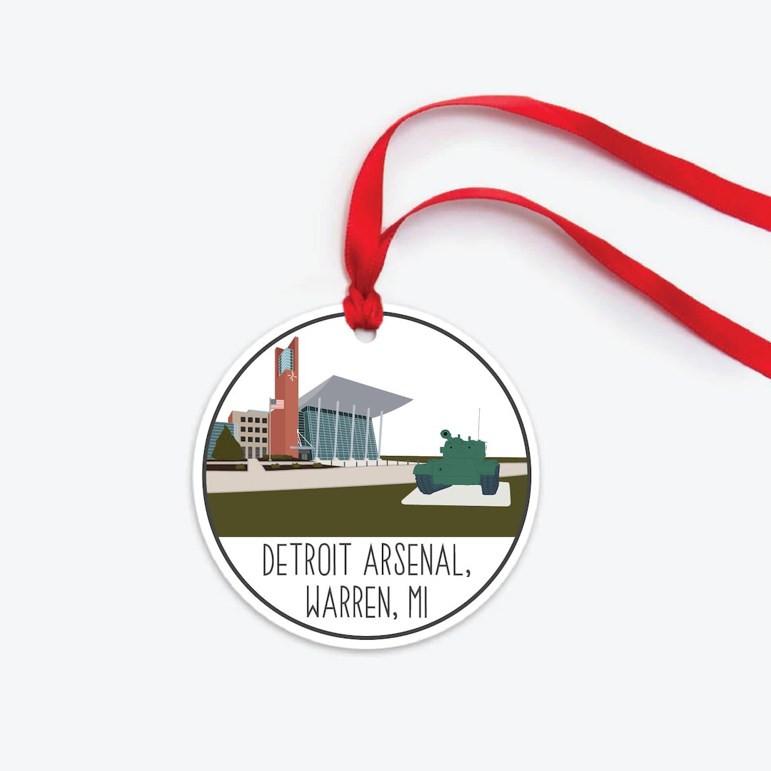 TACOM Detroit Arsenal Ornament, Warren MI Collectible Duty Station ...