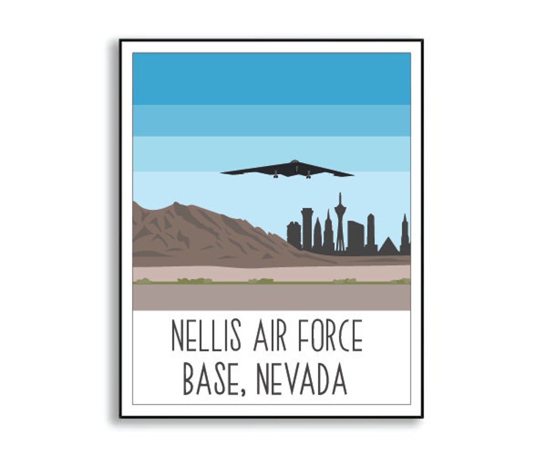 Nellis Air Force Base Duty Station Sign, Nellis AFB Poster, Air Force ...