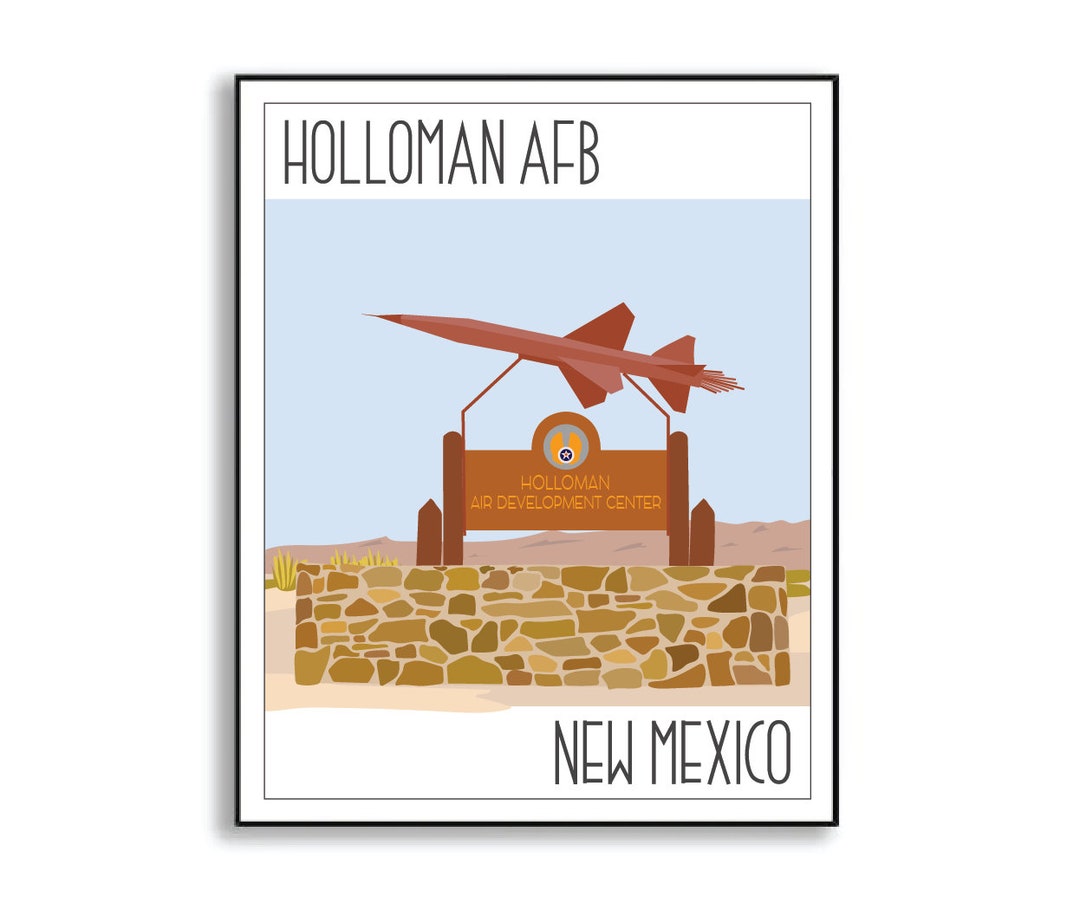 Holloman Air Force Base, New Mexico, Military Illustration, Collectible ...
