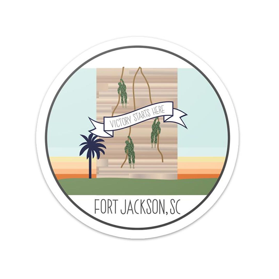 Fort Jackson Decal, Collectible Duty Station Sticker, Waterproof Army ...