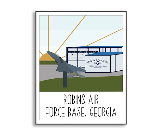Robins Air Force Base Print Robins AFB Georgia Air Force - Etsy