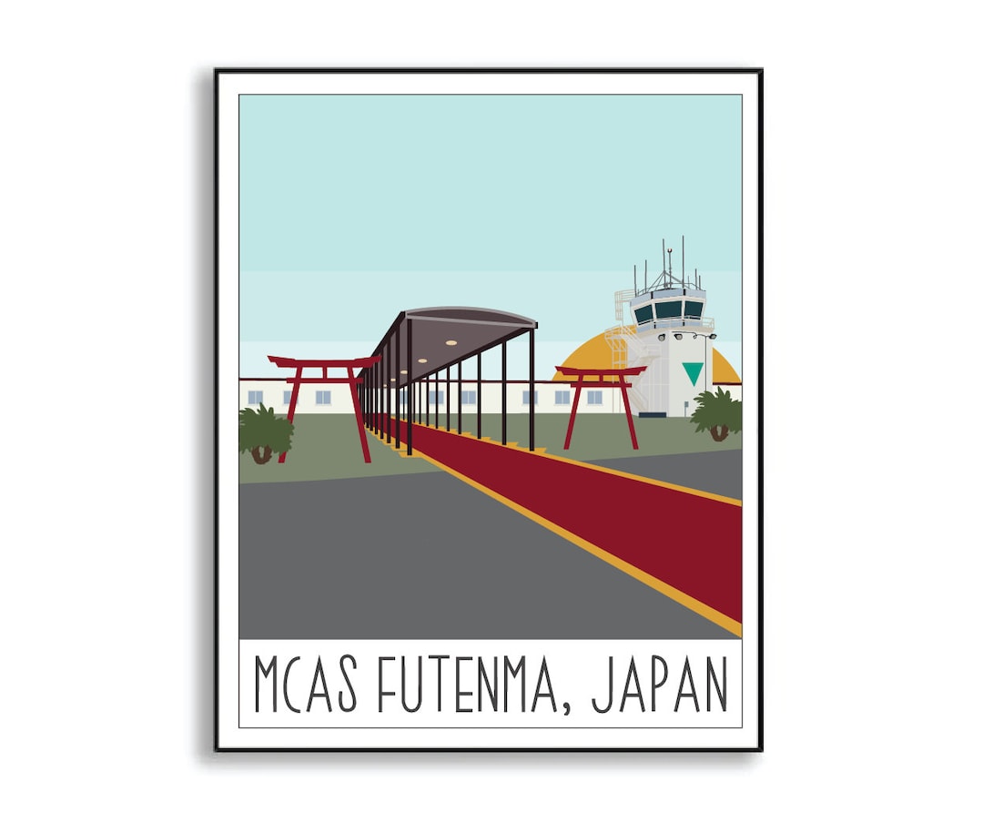 MCAS Futenma Japan Print, Marine Corps Air Station Futenma Poster ...
