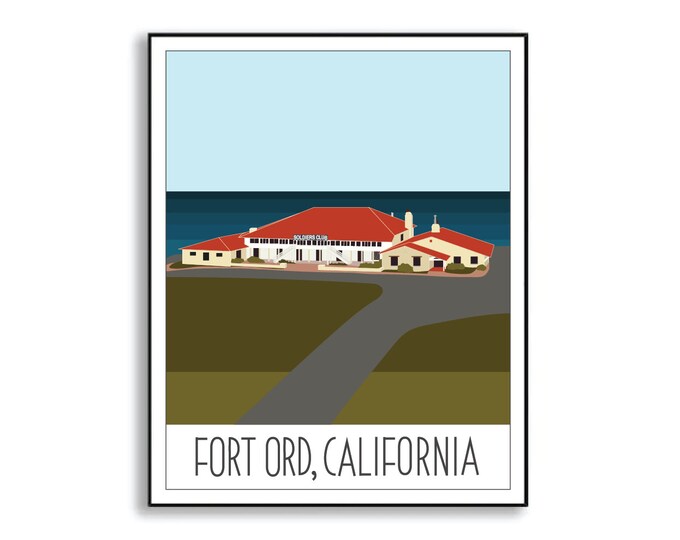 Fort Ord California Military Base Duty Station Illustration - Etsy