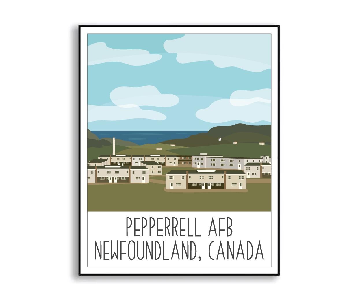 Pepperrell Air Force Base Print, Newfoundland CA Poster, Pepperrell AFB ...