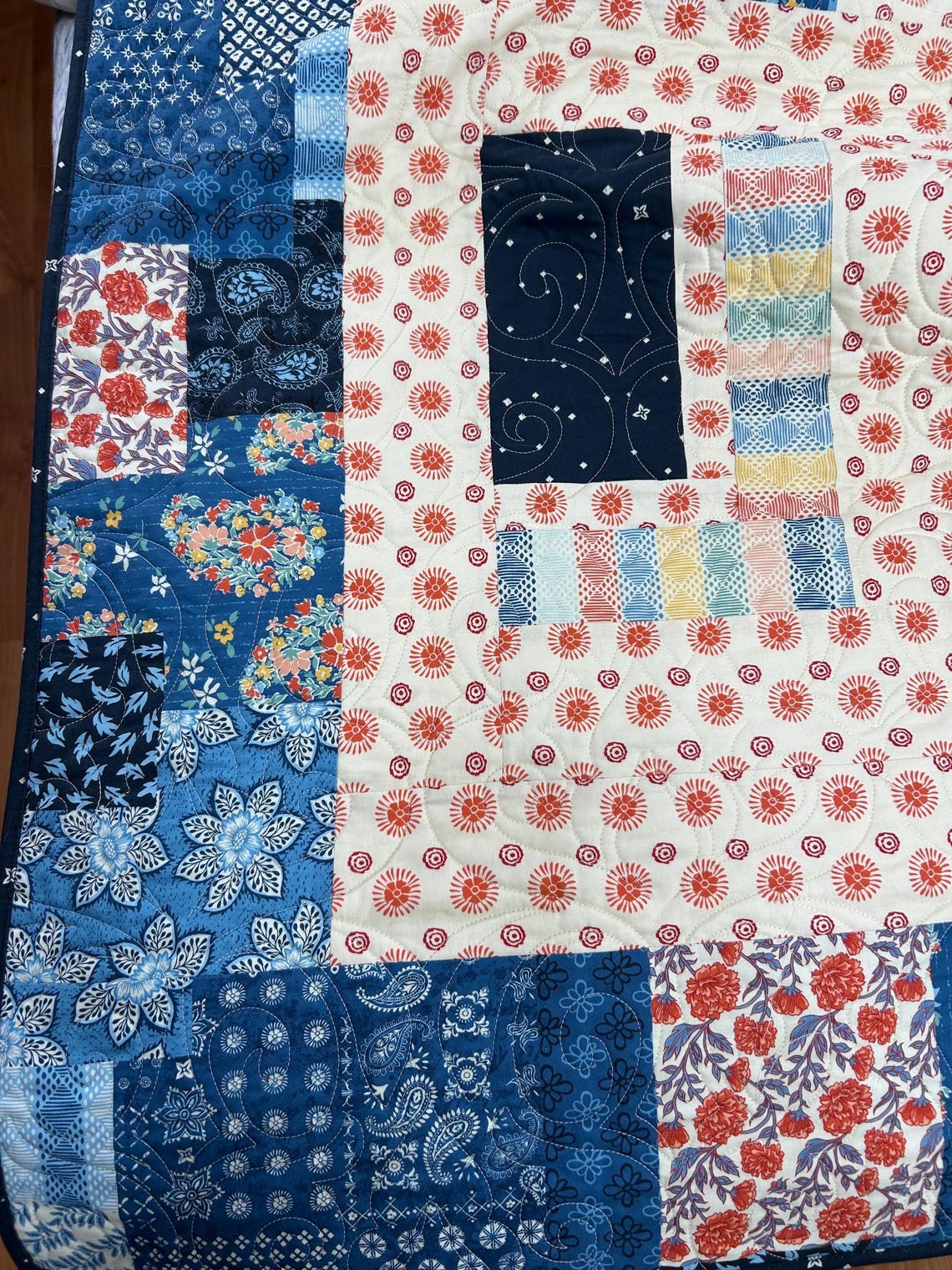 Modern Quilt: Cadence Fabrics, Large Twin Size (75x101) - Etsy