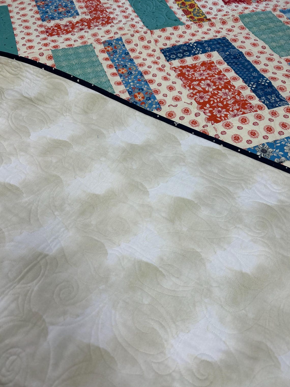 Modern Quilt: Cadence Fabrics, Large Twin Size (75x101) - Etsy