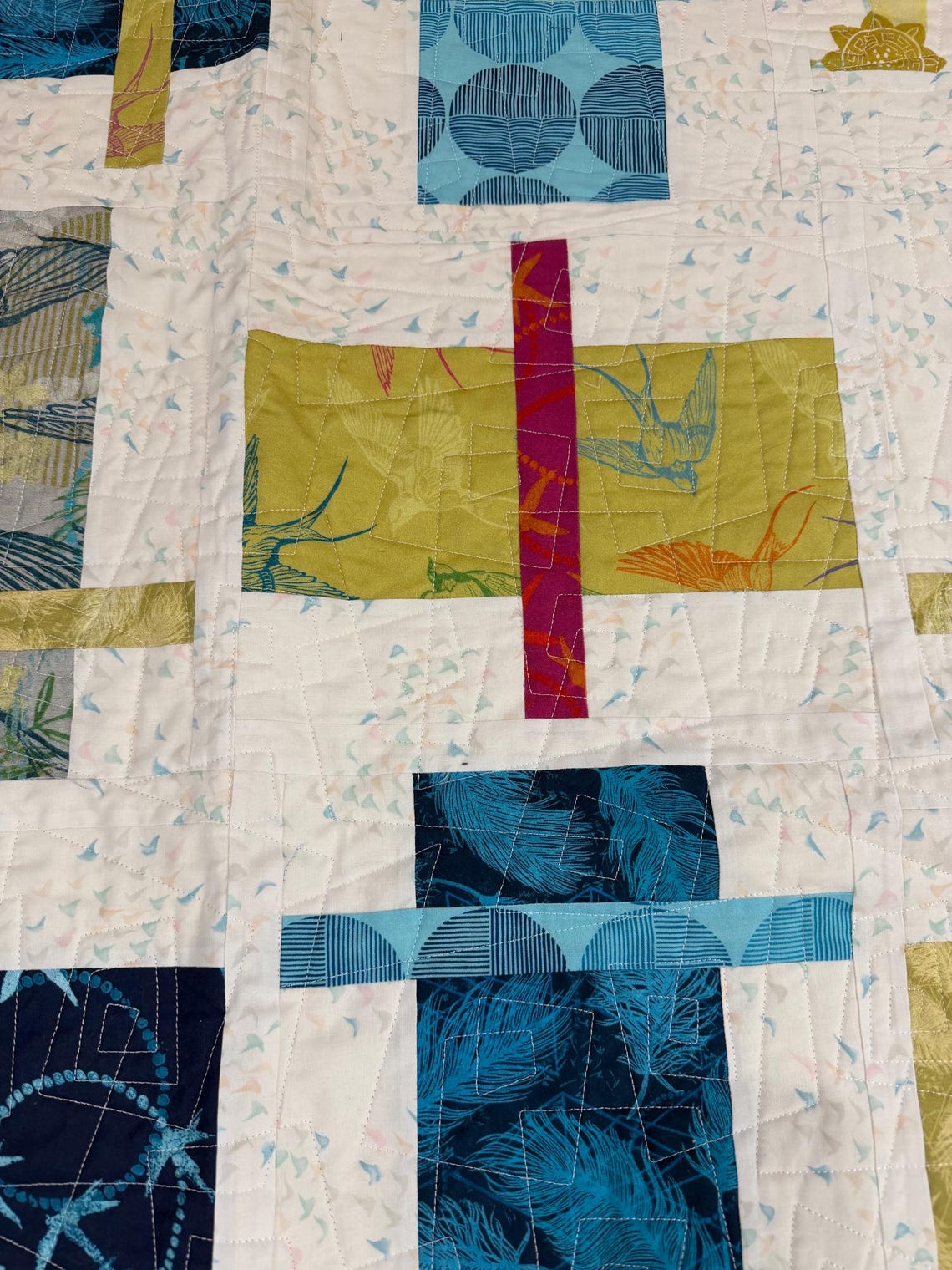 Modern Geometric Quilt - Etsy