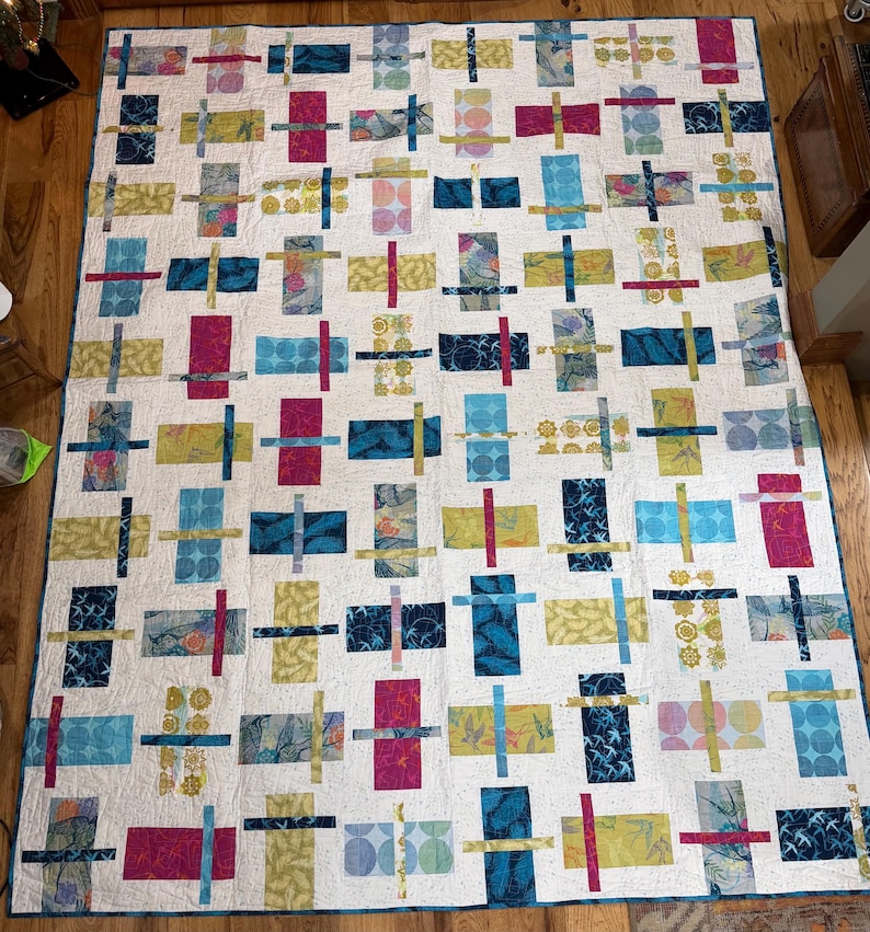 Modern Geometric Quilt - Etsy