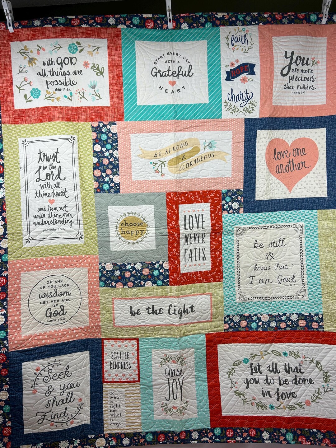 Faith Hope & Love Quilt - Etsy