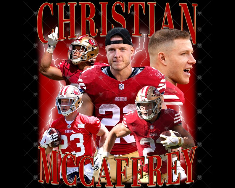 Christian Mccaffrey Png Svg, T-shirt Design Digital File, 300 DPI ,PNG ...