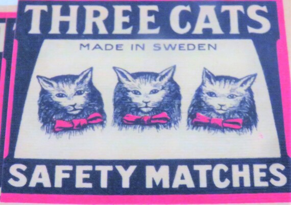 Vintage Style Cat Advertising Poster - Etsy