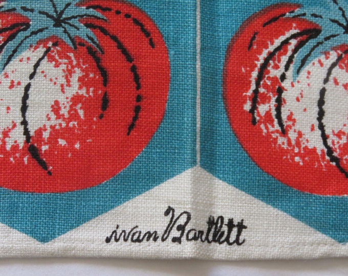 Vintage MCM Ivan Bartlett Tea Towel Leacock MWT - Etsy