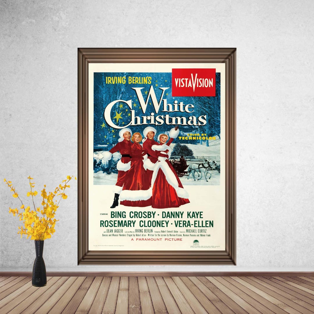 White Christmas (1954) Classic Movie Poster, Home Decor, Vintage Movie ...