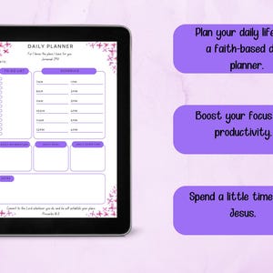 Daily Planner, Daily Christian Planner, Digital Daily Planner ...