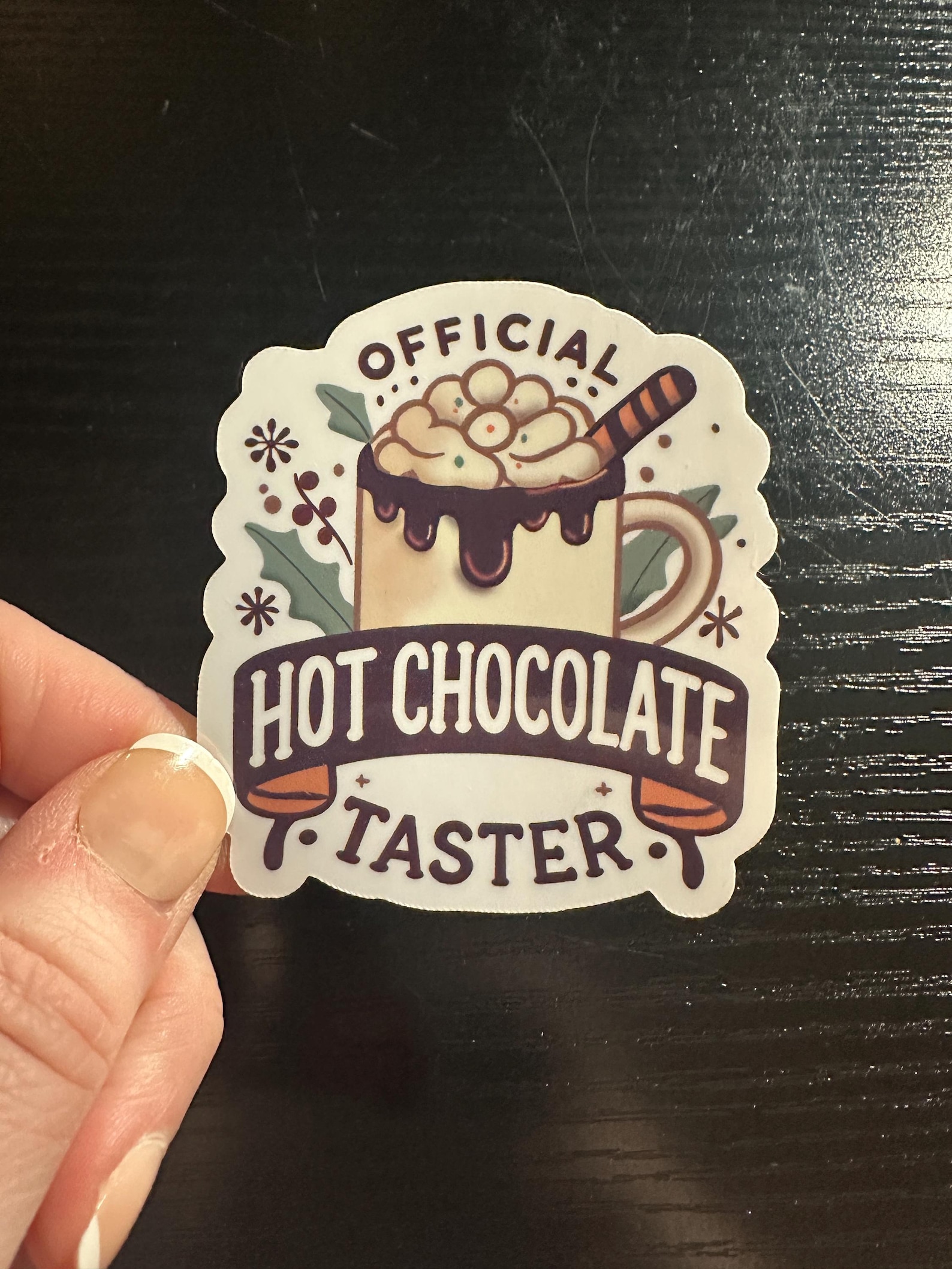 Official Hot Chocolate Taster Sticker | Holiday Sticker | Christmas ...