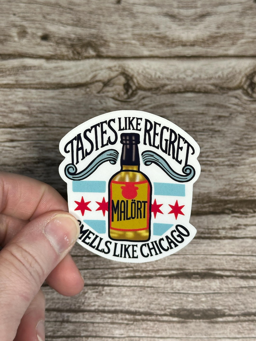 Malort Tastes Like Regret Sticker: Funny Chicago Humor - Waterproof ...
