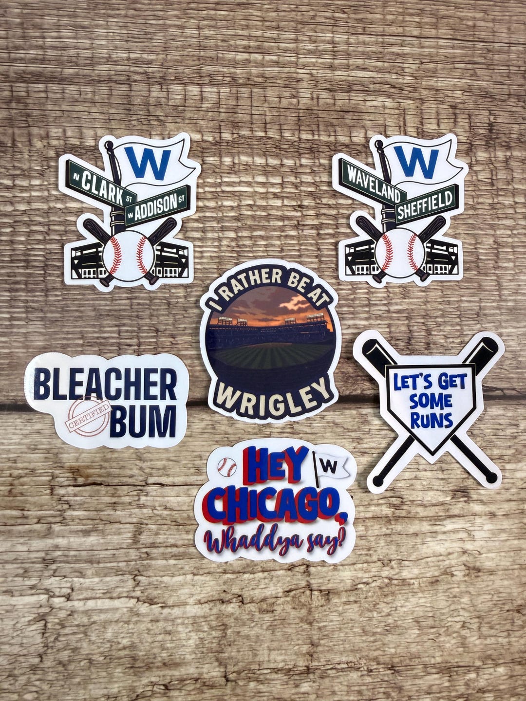 Cubs-inspired Sticker Bundle – Chicago Baseball Stickers for Wrigley ...