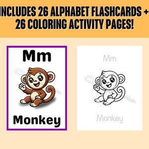 Alphabet Flashcards Printable – ABC Learning Cards Coloring Tracing ...