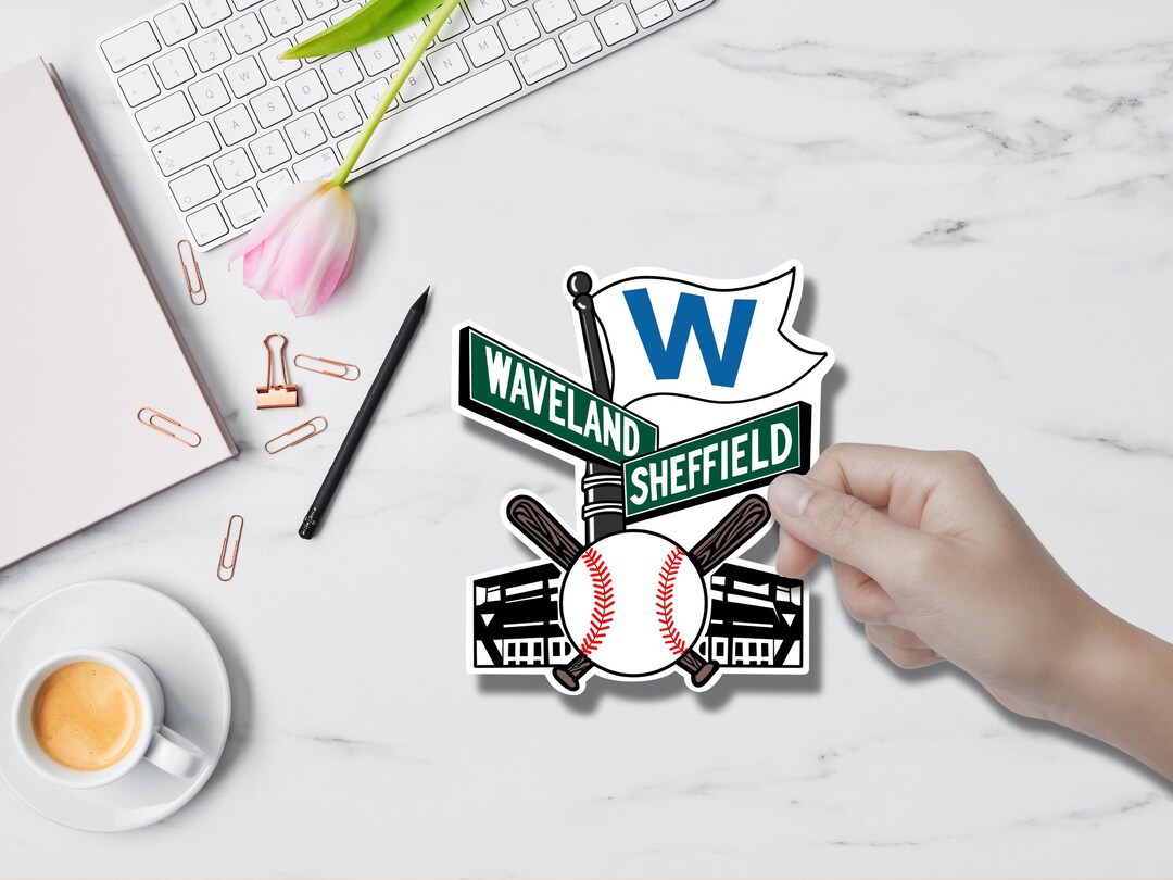 Wrigley Field Silhouette Sticker or Magnet Waveland and Sheffield Cubs ...