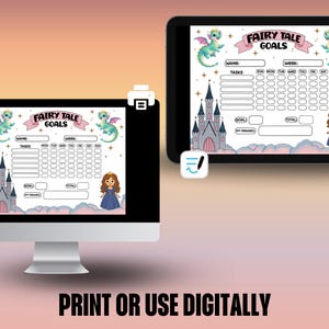 Princess Castle Reward Chart for Kids: Fairy Tale Chore Tracker (PDF ...
