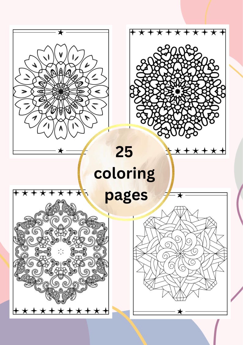 Mandala Coloring Pages for Kids, Teens and Adults, Home Fun, Relaxation ...