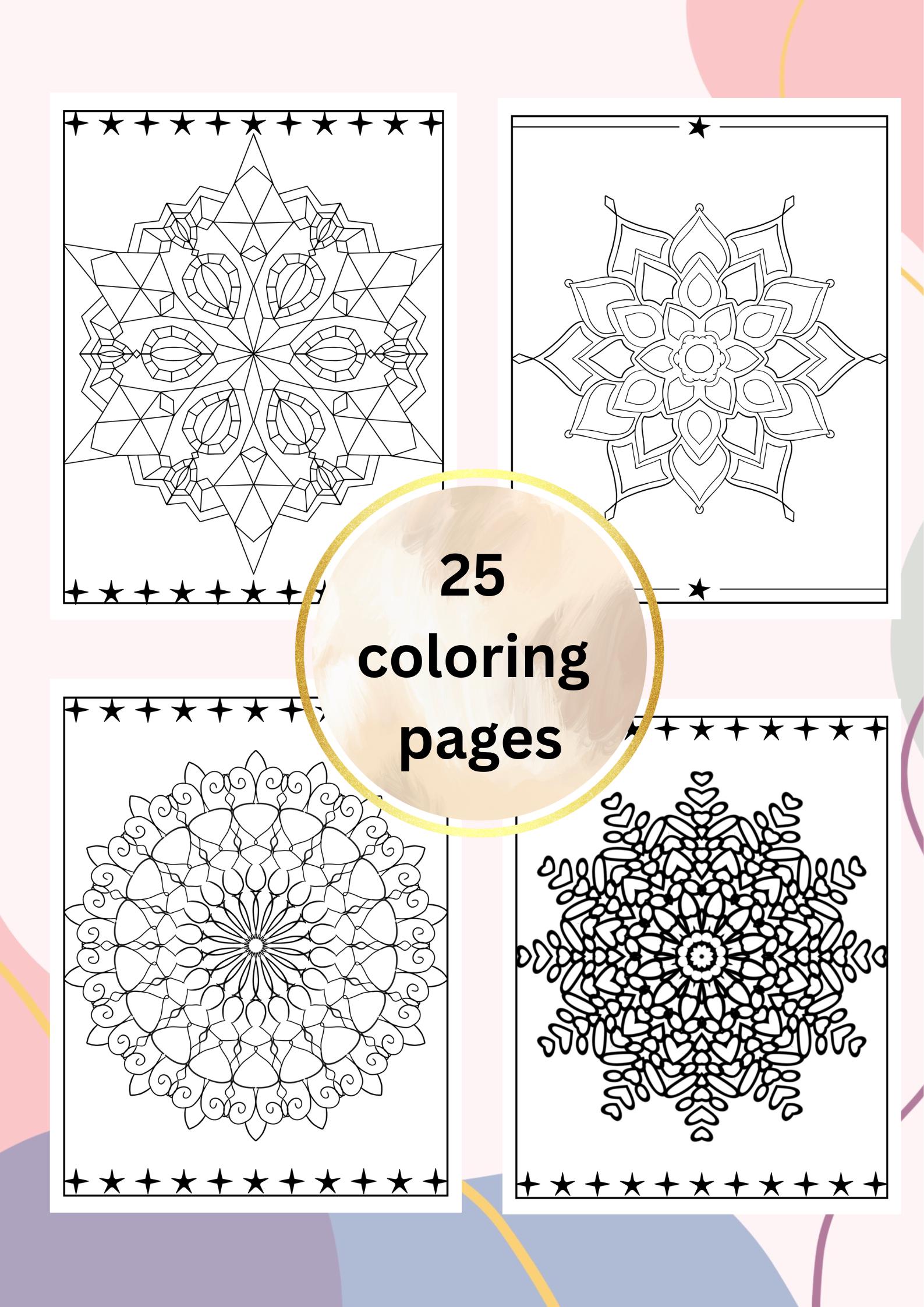 Mandala Coloring Pages for Kids, Teens and Adults, Home Fun, Relaxation ...