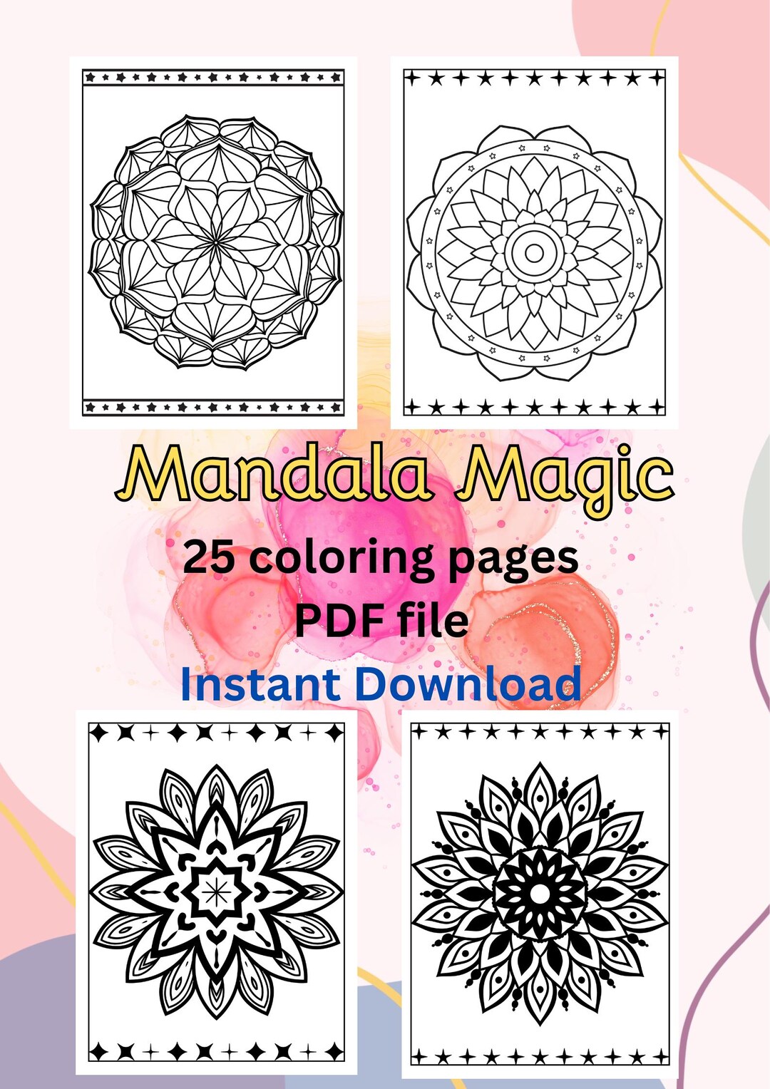 Mandala Coloring Pages for Kids, Teens and Adults, Home Fun, Relaxation ...