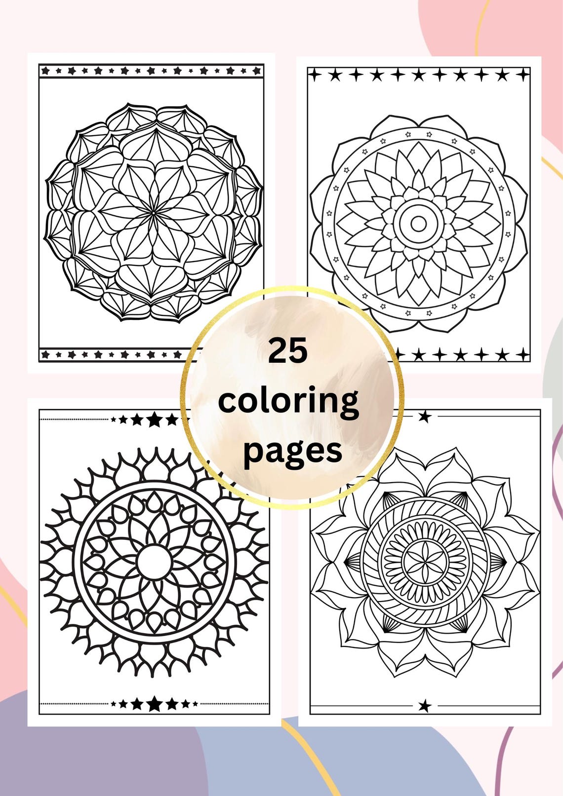 Mandala Coloring Pages for Kids, Teens and Adults, Home Fun, Relaxation ...