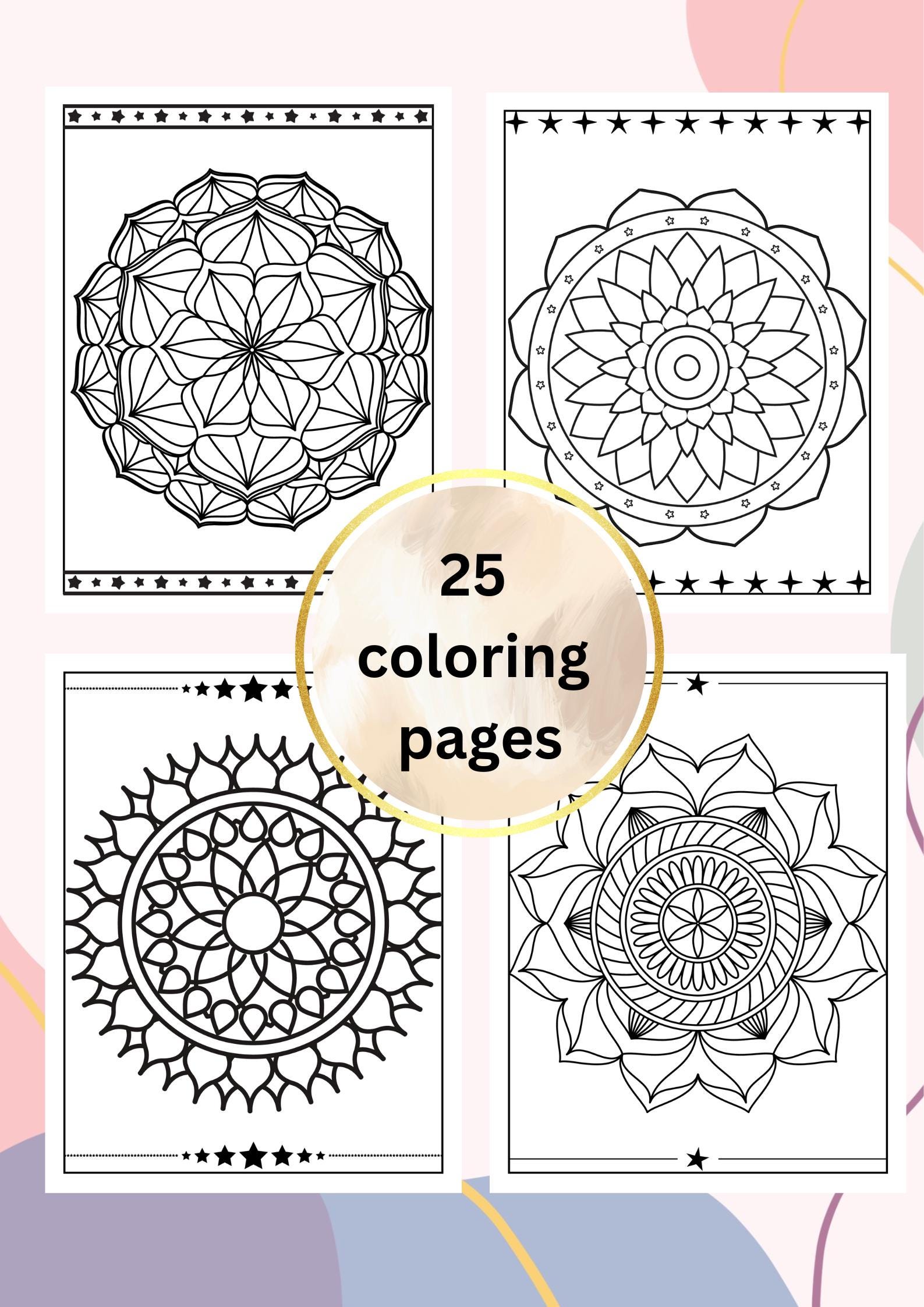 Mandala Coloring Pages for Kids, Teens and Adults, Home Fun, Relaxation ...